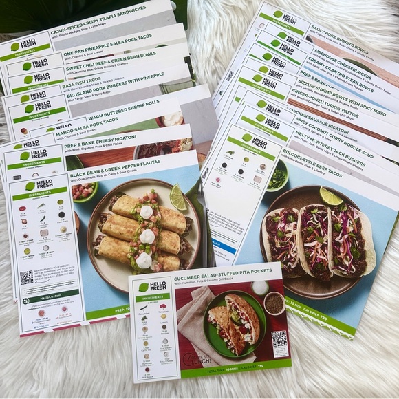hello Fresh | Other | Huge Lot Of Hellofresh Recipe Cards | Poshmark